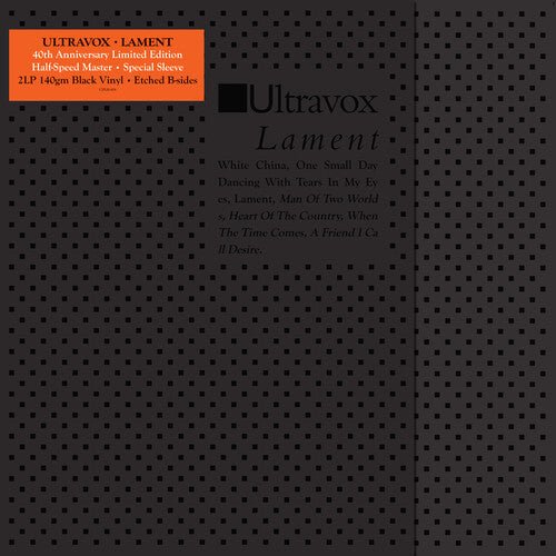 ULTRAVOX - LAMENT (DELUXE EDITION): LIMITED 40TH ANNIVERSARY Vinyl LP ...